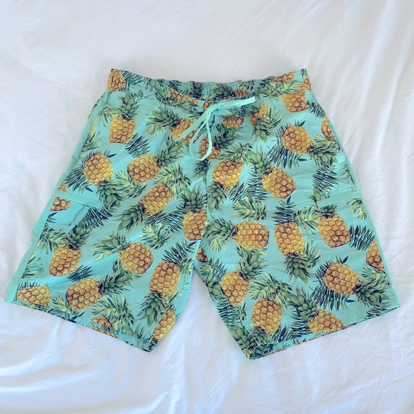 Wave Zone | Swim | Mens Pineapple Swim Trunks | Poshmark